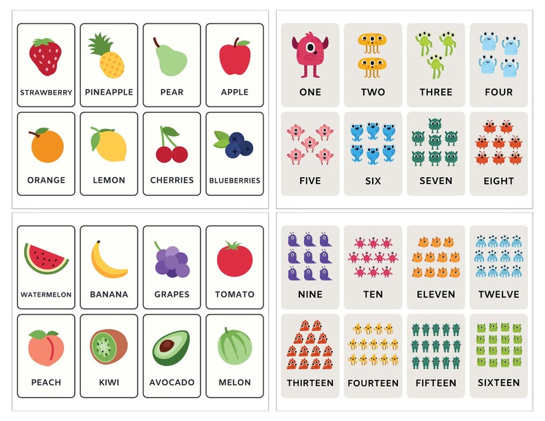 Printable Preschool/toddler Matching Activities for Learning Words ...