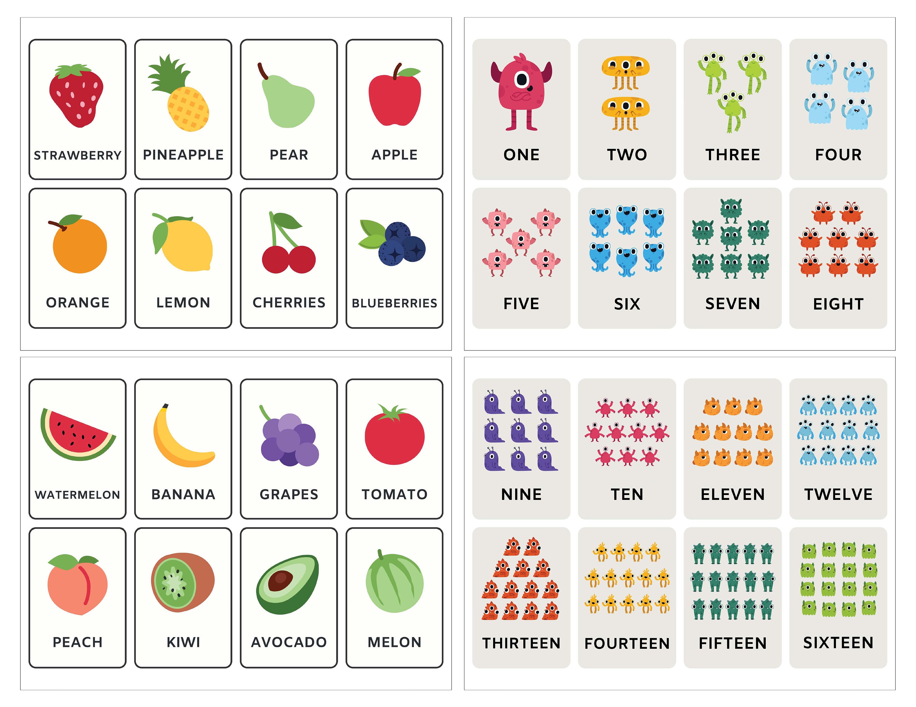 Printable Preschool/toddler Matching Activities for Learning Words ...