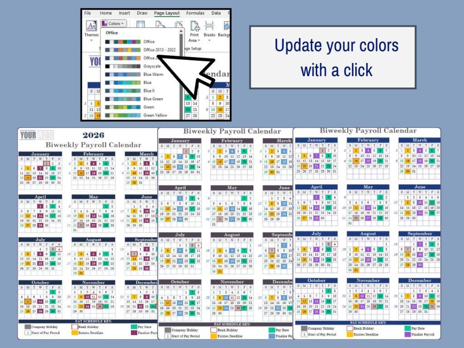 2026 Bi-weekly Payroll Calendar & Schedule-digital Download - Etsy