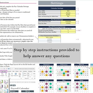 2025 Bi-weekly Payroll Calendar & Schedule Template-excel Download ...