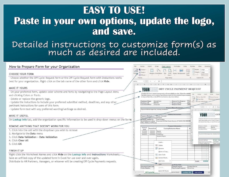 Payroll off Cycle Payment Request Form Template - Etsy