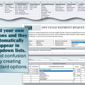 Payroll off Cycle Payment Request Form Template - Etsy