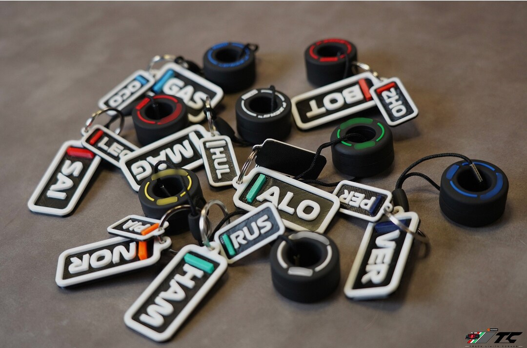 Formula 1 Keychains - Drivers and Tires - Etsy