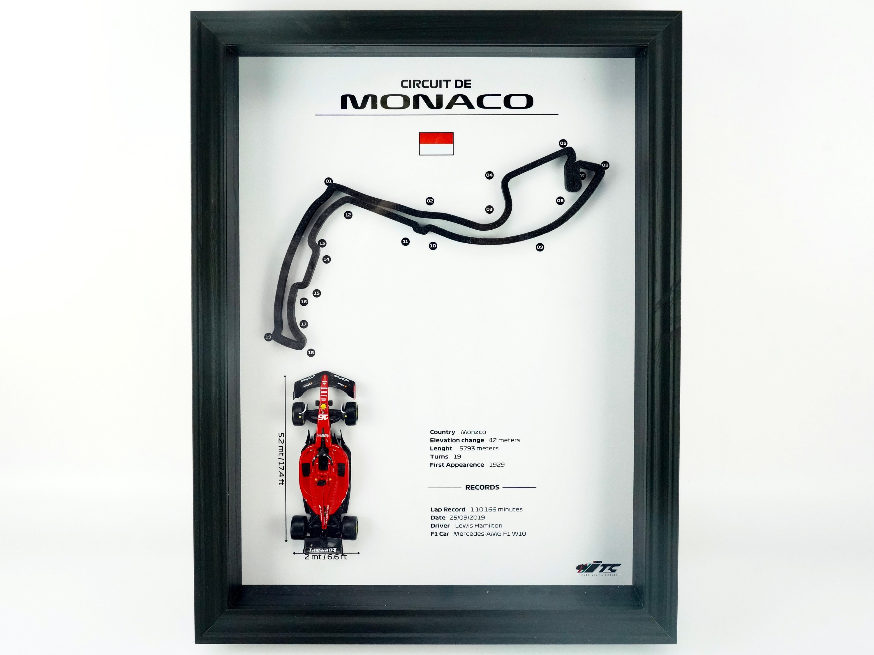 F1 Frame With Car and 3D Track F1 Wall Art 40x30cm - Etsy