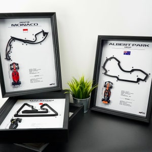 F1 Frame With Car and 3D Track F1 Wall Art 40x30cm Corners Numbers ...