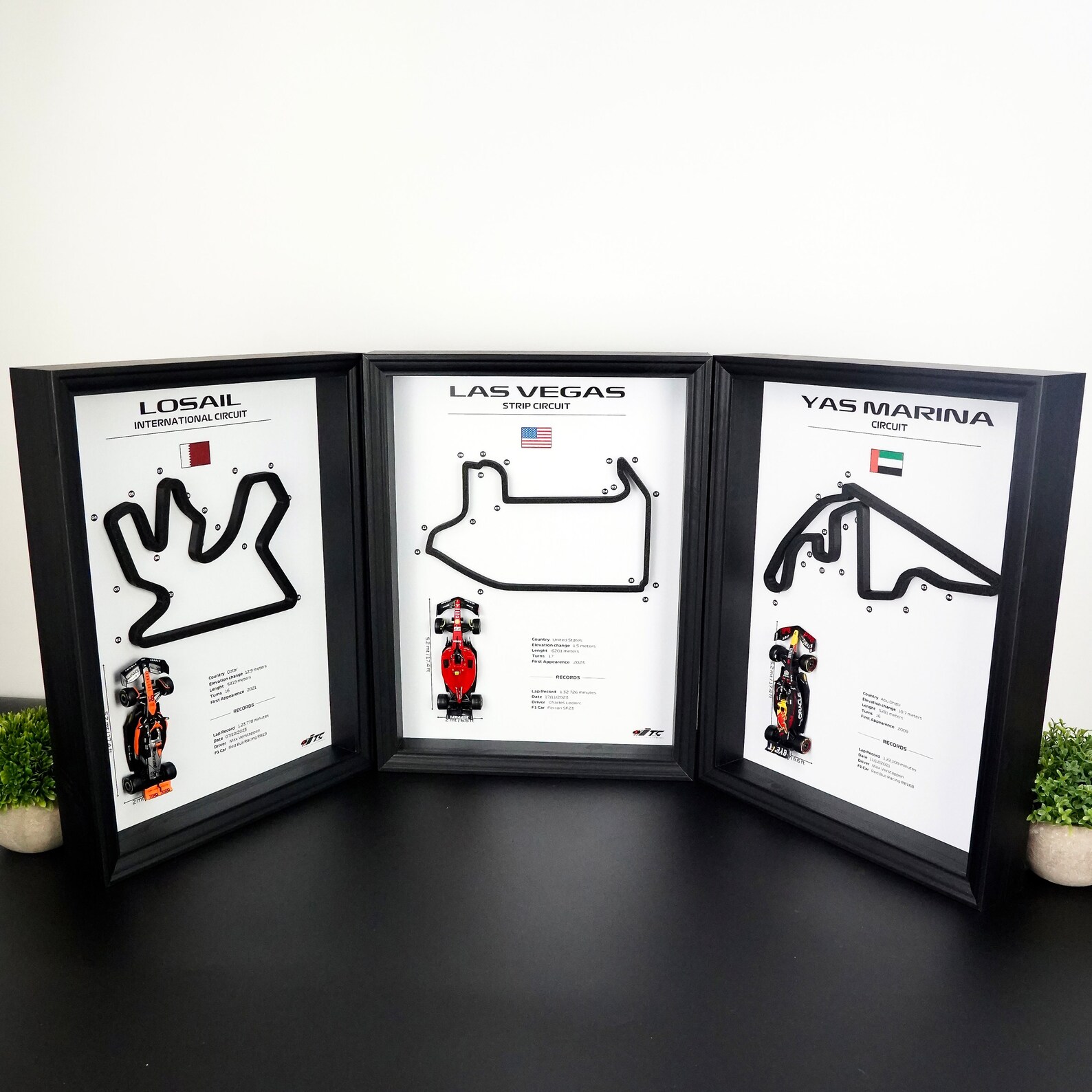 F1 Frame With Car and 3D Track F1 Wall Art 40x30cm Corners Numbers - Etsy