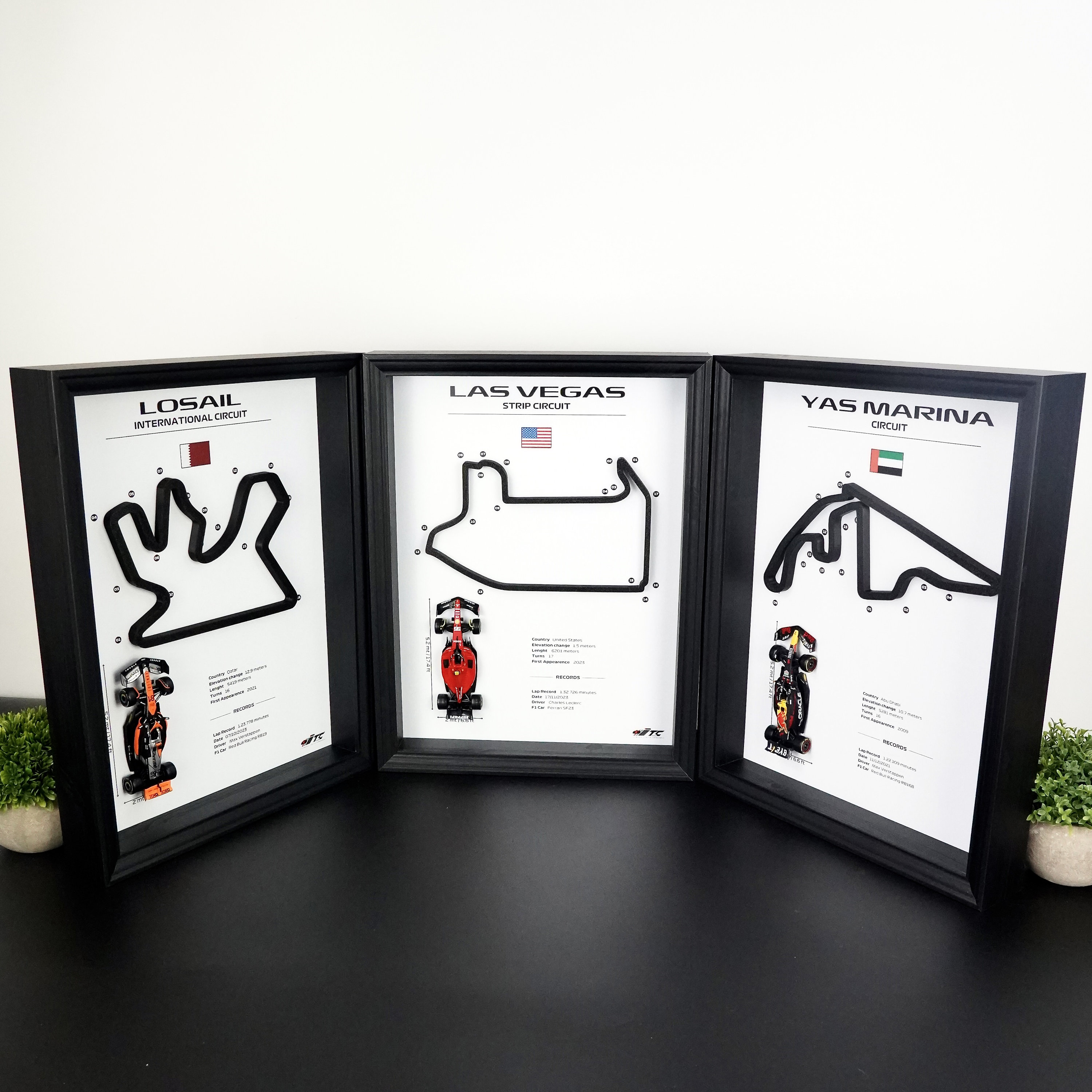 F1 Frame With Car and 3D Track F1 Wall Art 40x30cm Corners Numbers - Etsy