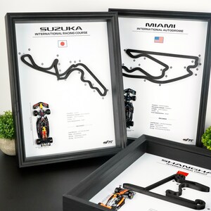 F1 Frame With Car and 3D Track F1 Wall Art 40x30cm Corners Numbers ...