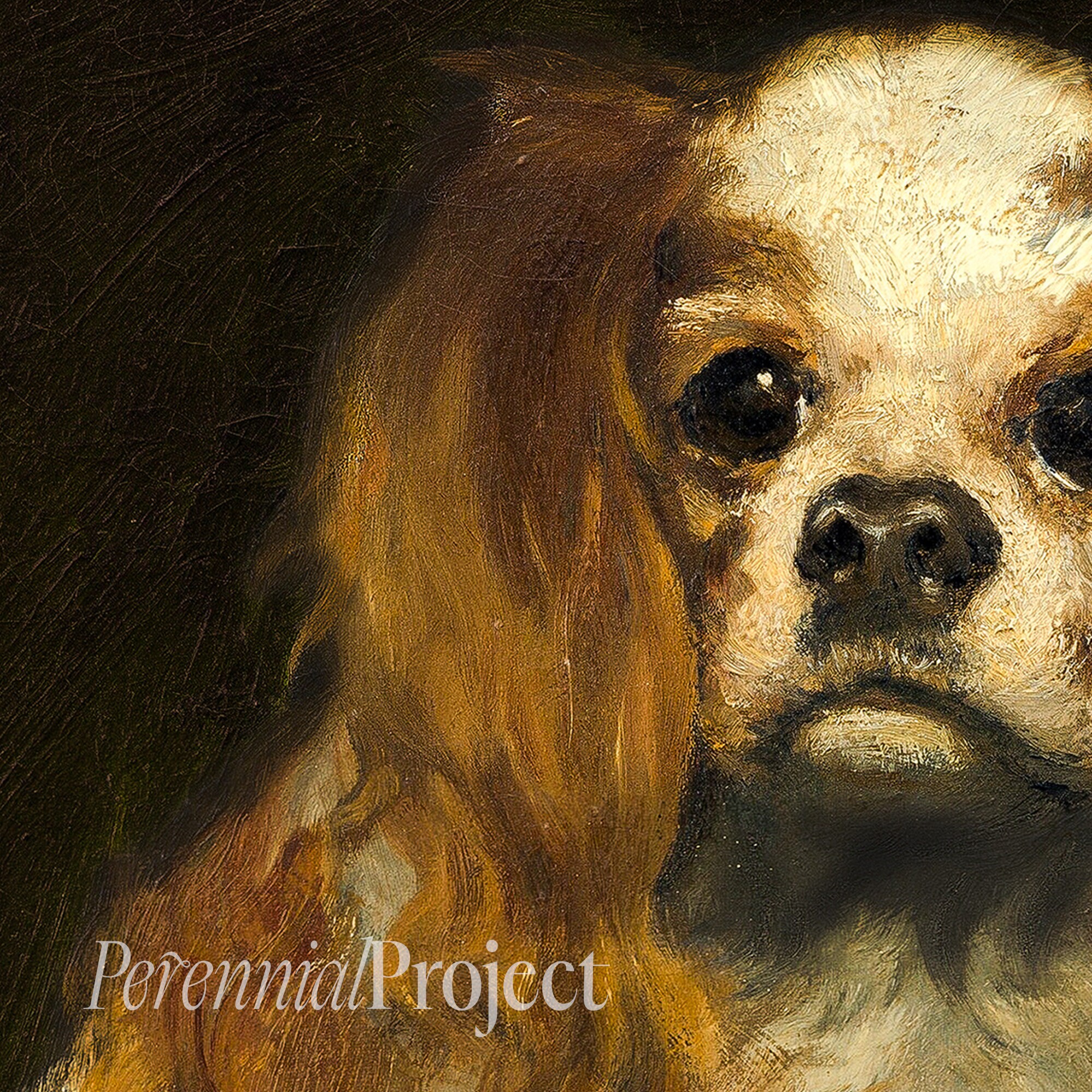 King Charles Spaniel Painting | Vintage Pet Portrait | Printable ...