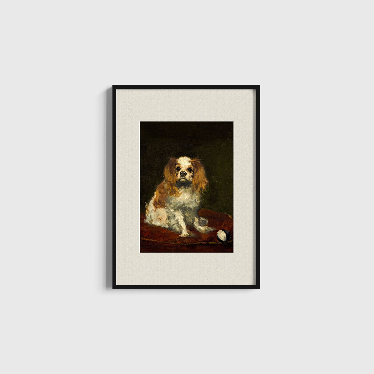 King Charles Spaniel Painting | Vintage Pet Portrait | Printable ...