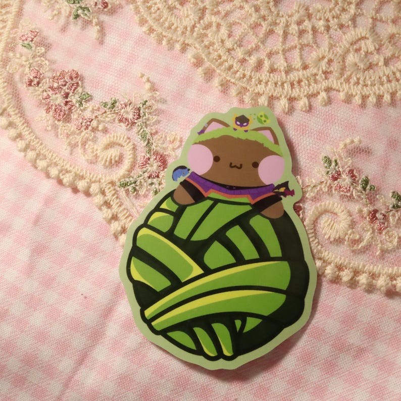 Valorant Agent Cat on Yarn Ball Sticker | Gekko, Deadlock, Clove ...