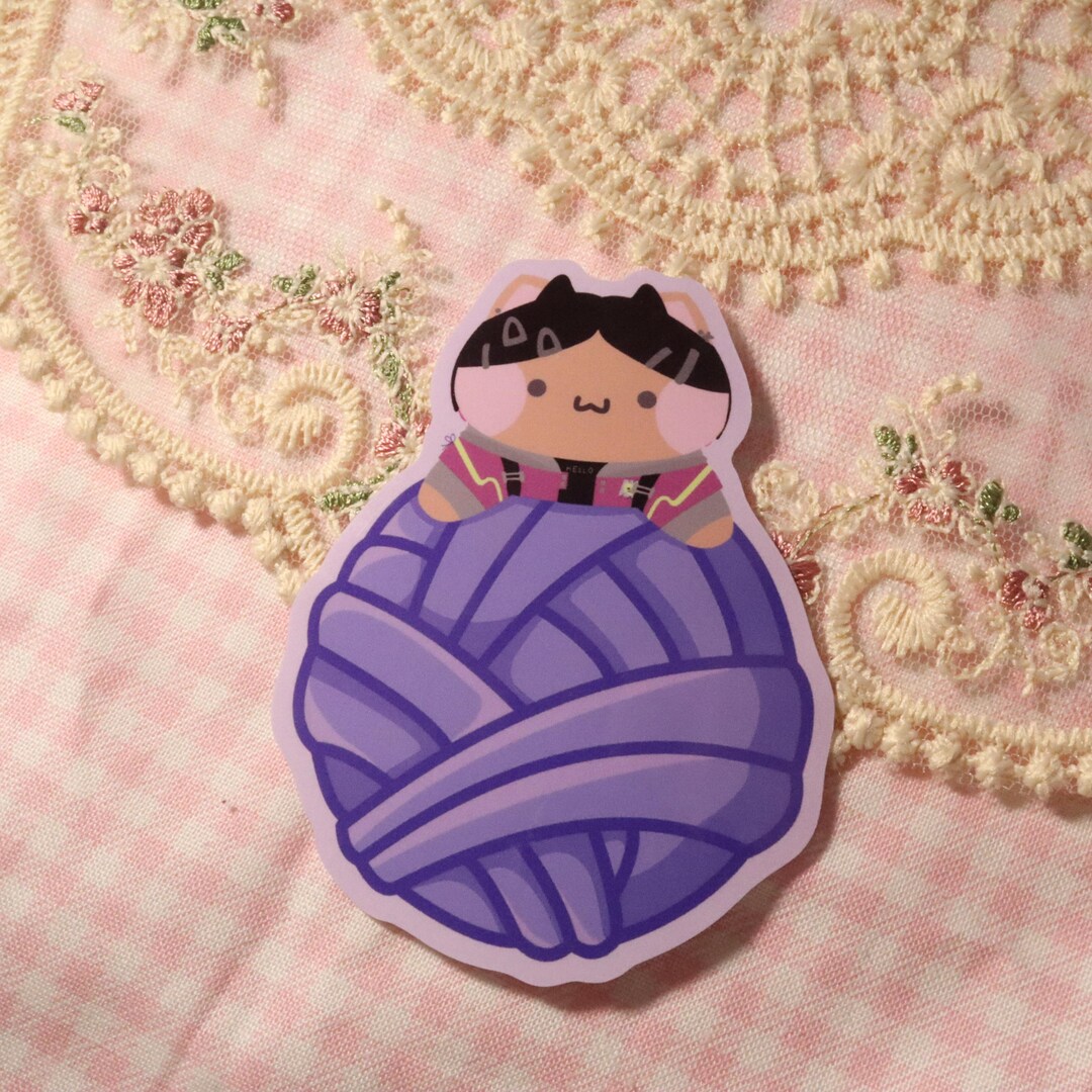 Valorant Agent Cat on Yarn Ball Sticker | Gekko, Deadlock, Clove ...