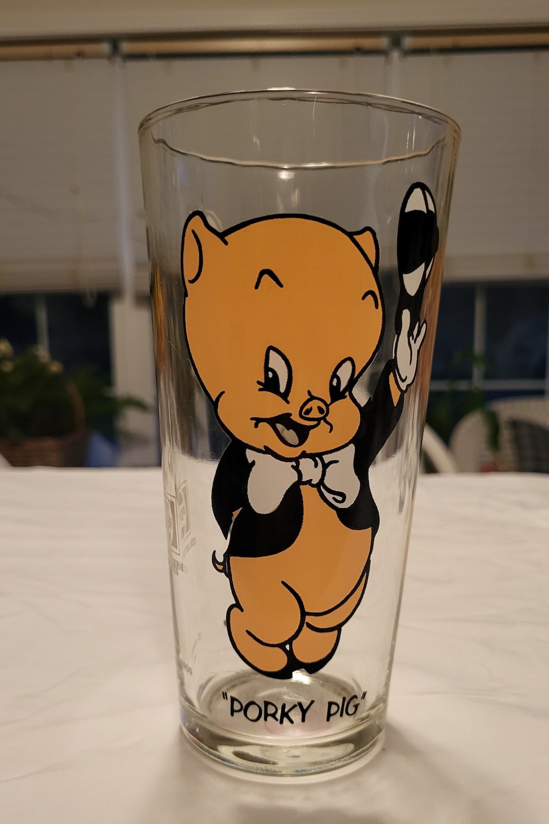 This is a Porky Pig Collector Glass - Etsy