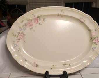 Pfaltzgraff Tea Rose Scalloped Platter - Etsy