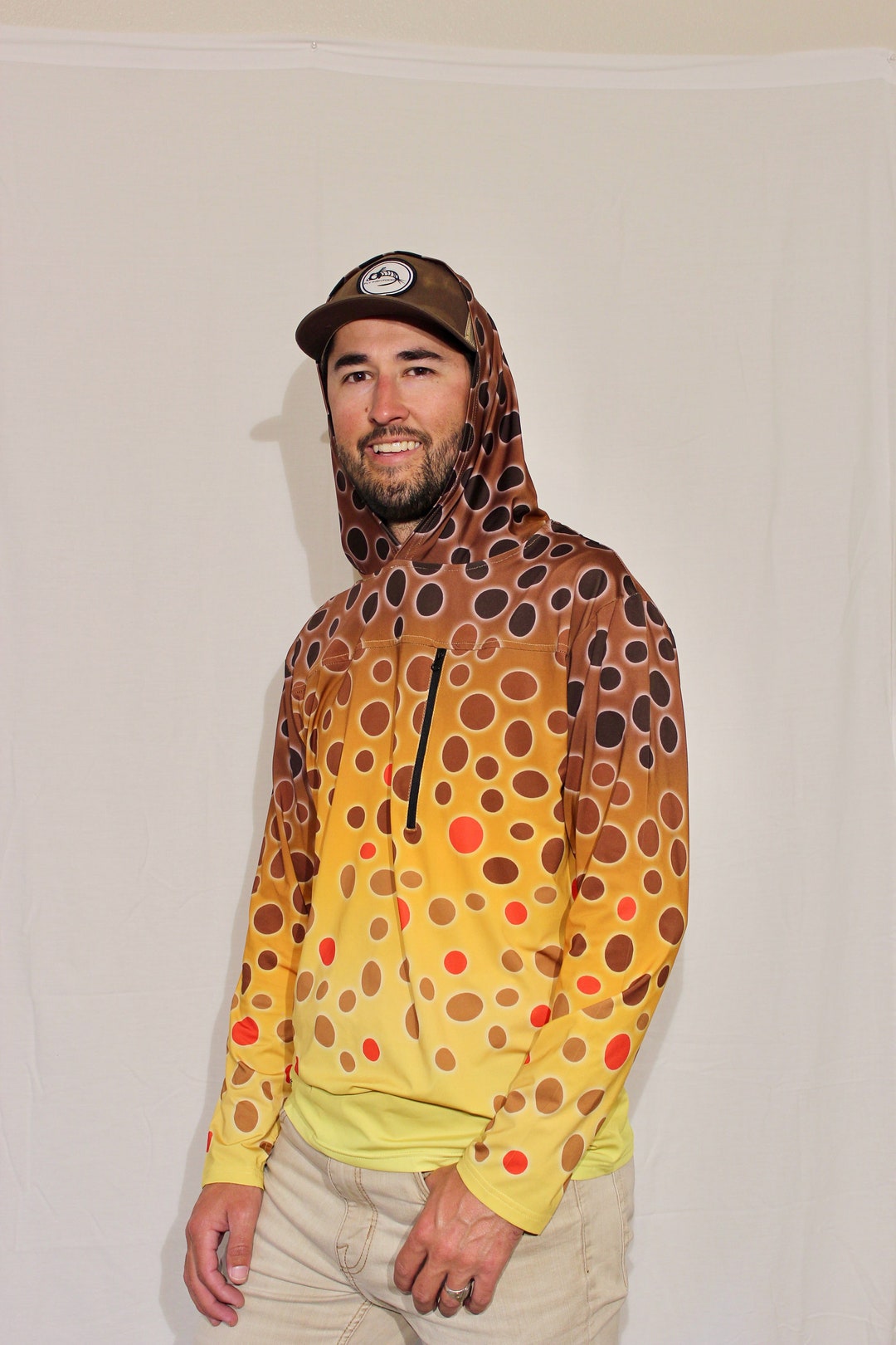 Brown Trout UV Fly Fishing Hoodie - Etsy