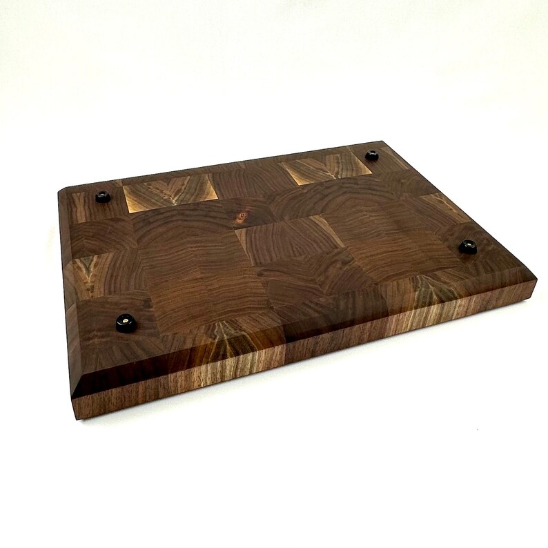 Black Walnut End Grain Cutting Board, Butcher Block Chopping Board With ...