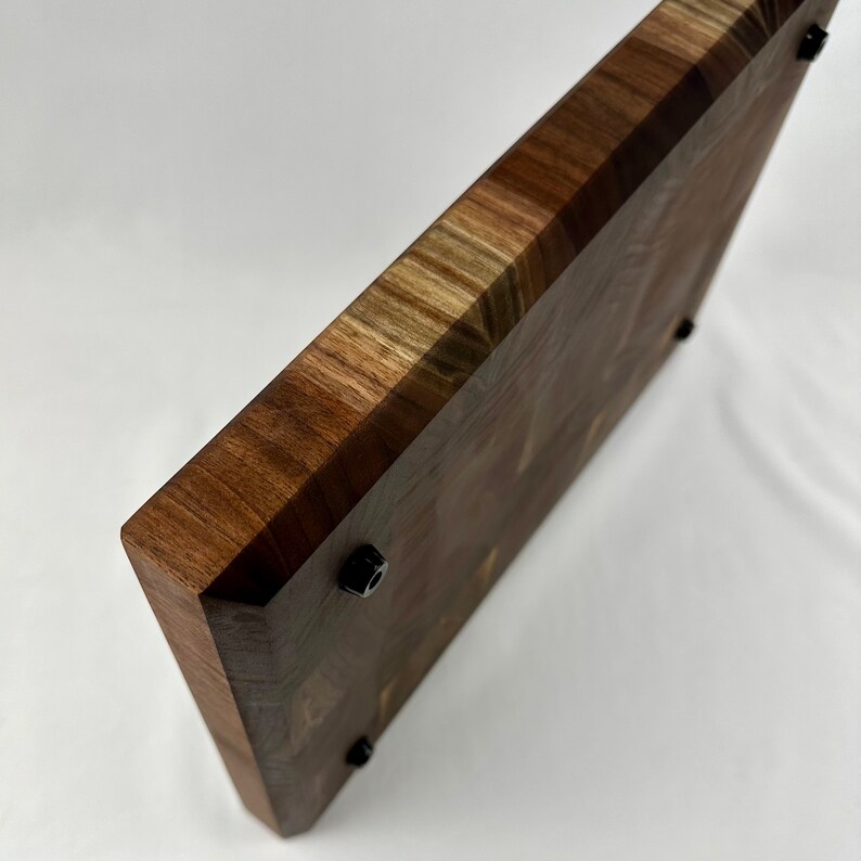 Black Walnut End Grain Cutting Board, Butcher Block Chopping Board With ...