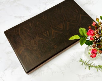 Black Walnut End Grain Cutting Board, Butcher Block Chopping Board With ...