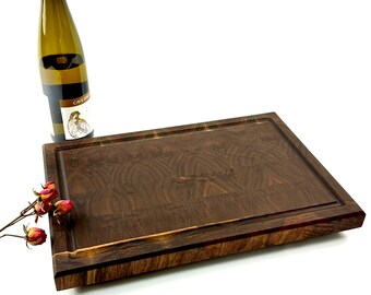 Black Walnut End Grain Cutting Board, Butcher Block Chopping Board With ...
