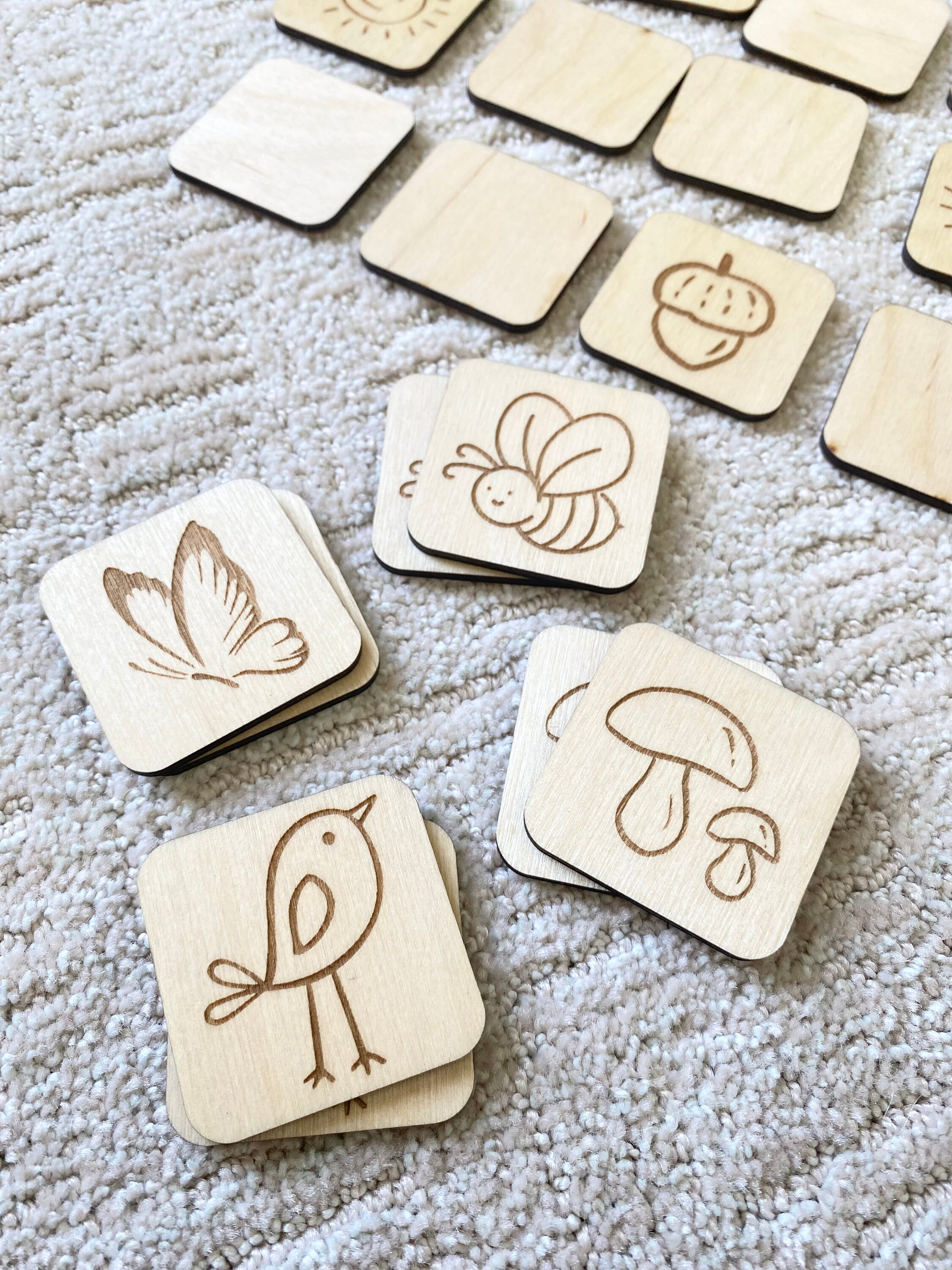 Wooden Memory Game Child Gift Kids Memory Game Montessori Games Kids ...