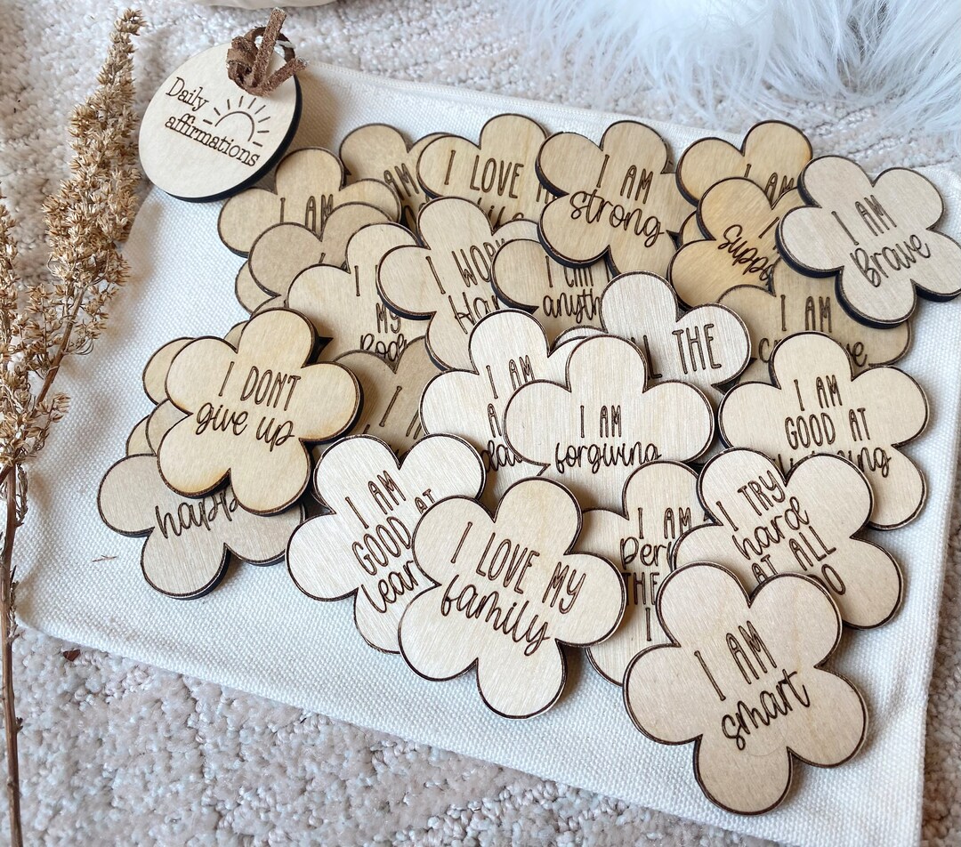 Girls Boho Affirmation Tokens Cute Affirmation Cards for Toddlers ...