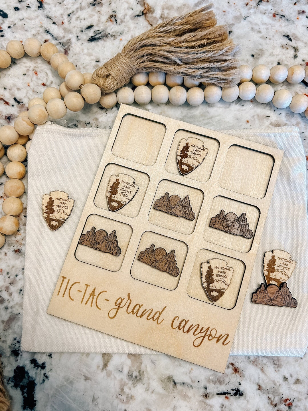 National Park Tic Tac Toe Game National Park Gifts 3d Tic Tac Toe Board ...