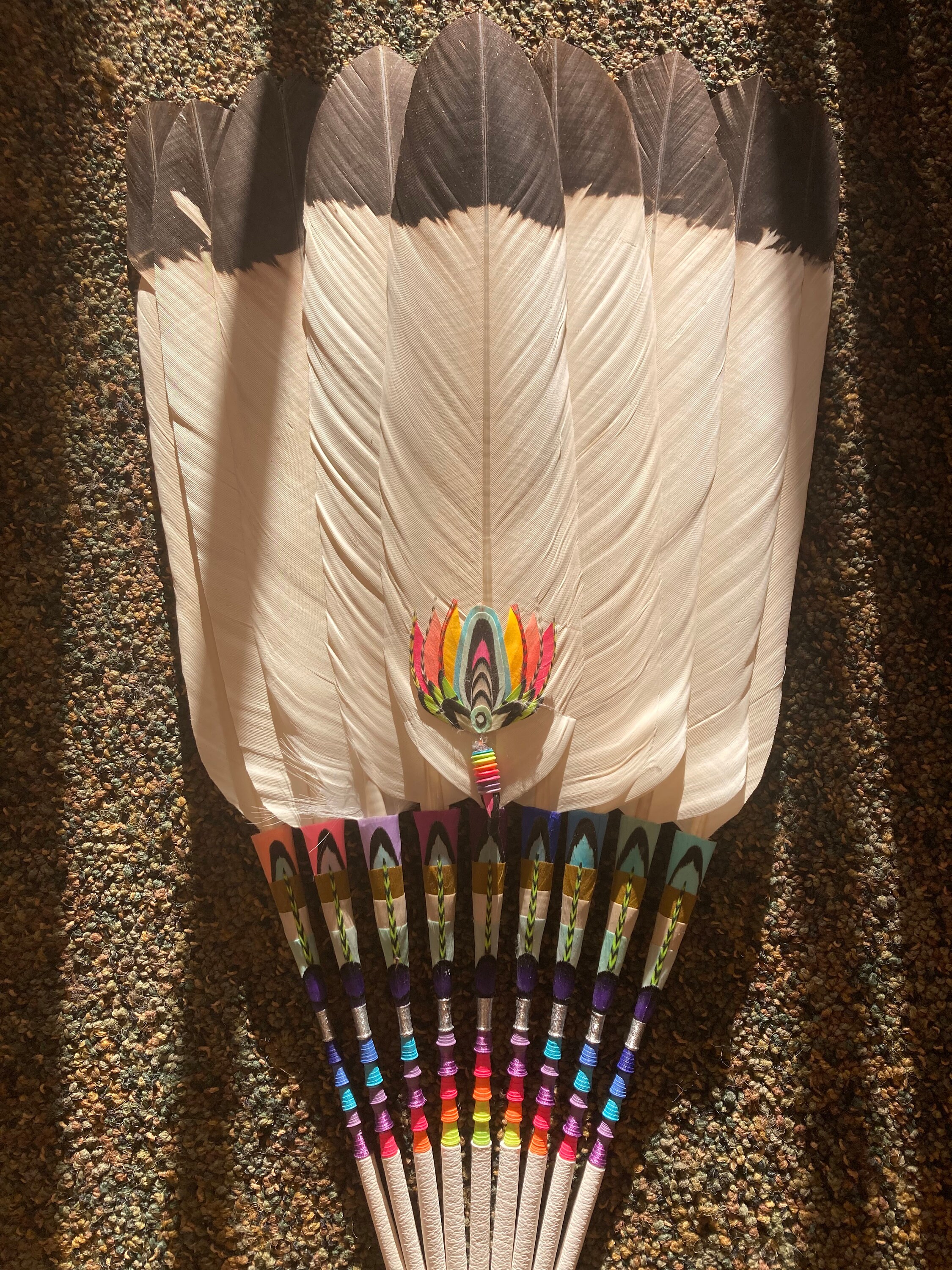 Powwow Feather Fan, Plus Hair Piece - Etsy