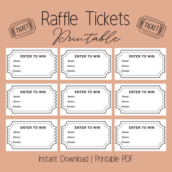 Enter to Win Raffle Sign - Etsy