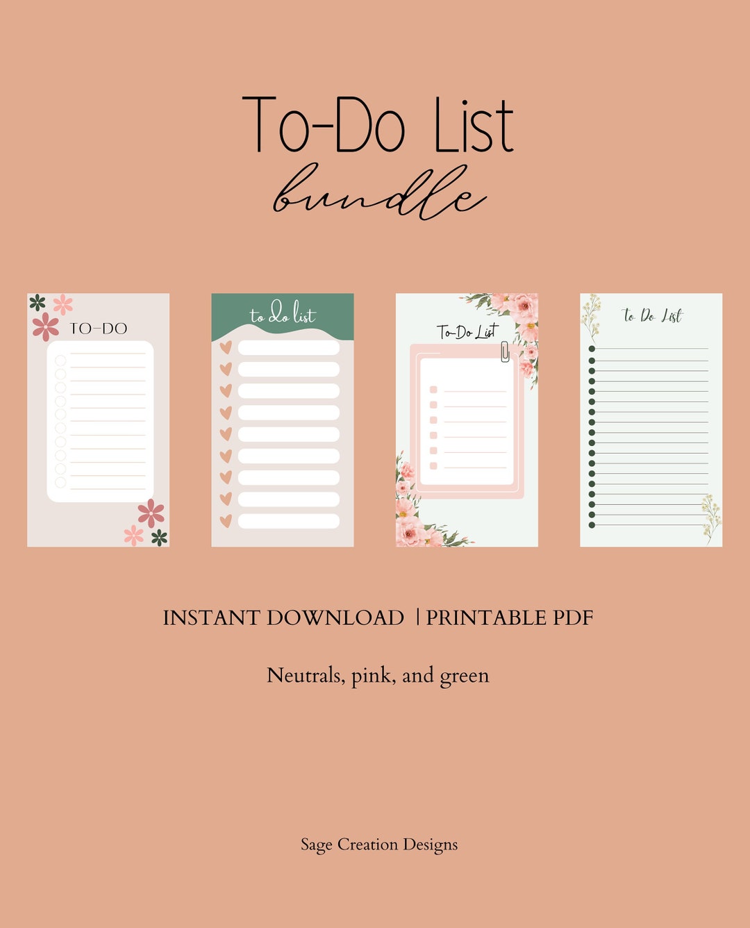 To-do List Printable Bundle | Printable Task Planner | Printable ...
