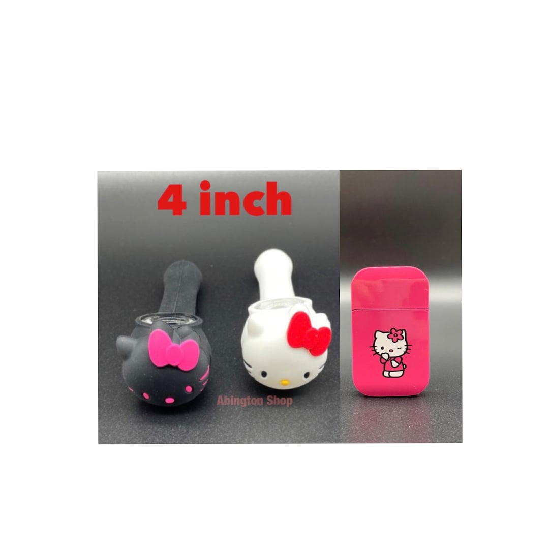 Hello Kitty Silicone Glass Pipe Hello Kitty Refillable - Etsy