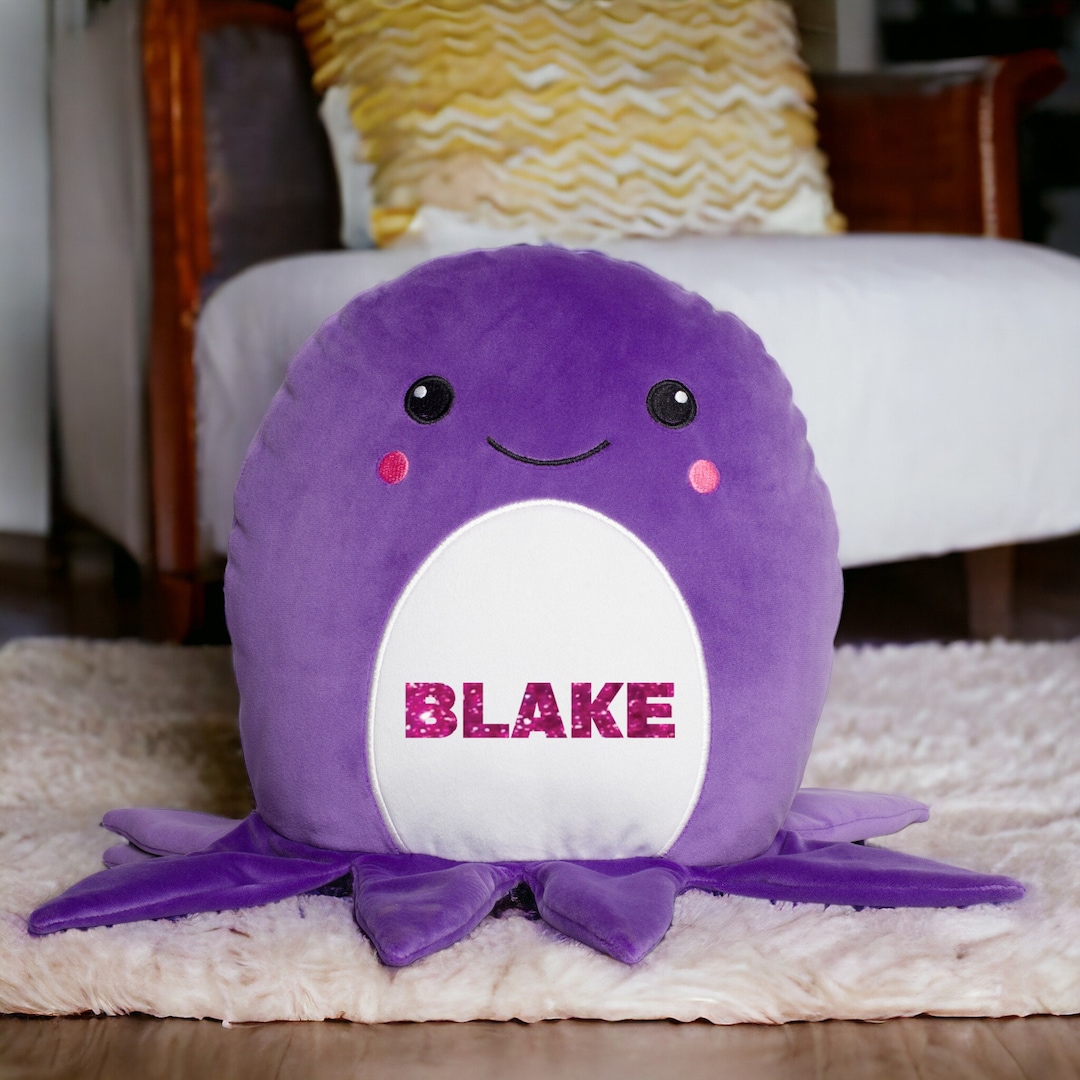 Octopus Squidgy Toy - Personalised Squishy Cuddly Mum Dad Pet Pets Boys ...