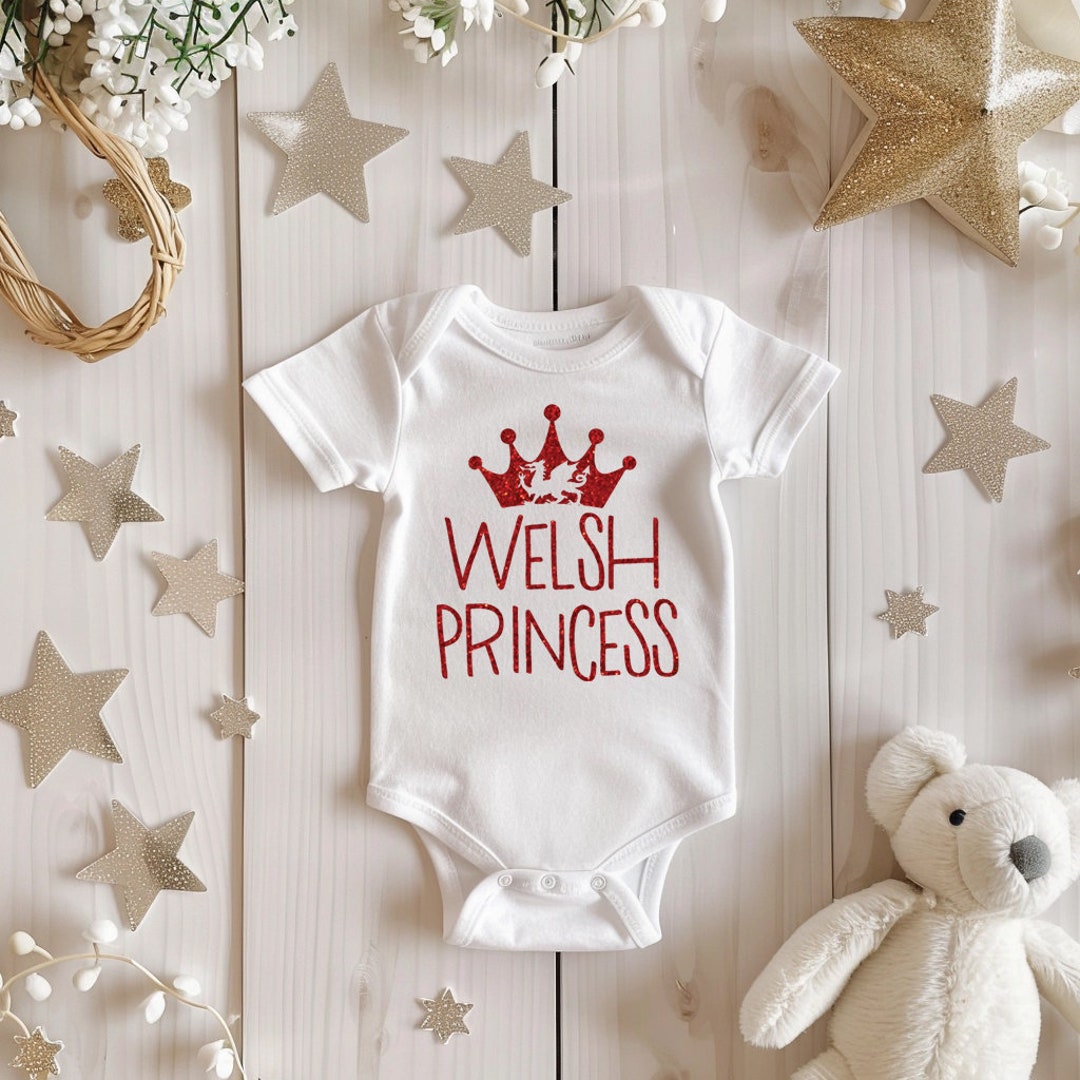 Welsh Princess Baby Grow Vest Clothes Girls Wales Cymru Granddaughter ...