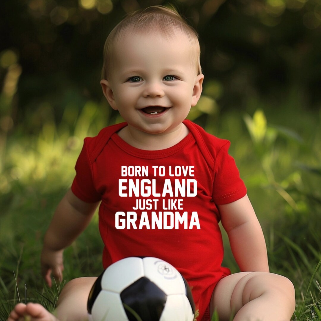 Born to Love England Baby Grow: Custom Grandma Gift - Etsy