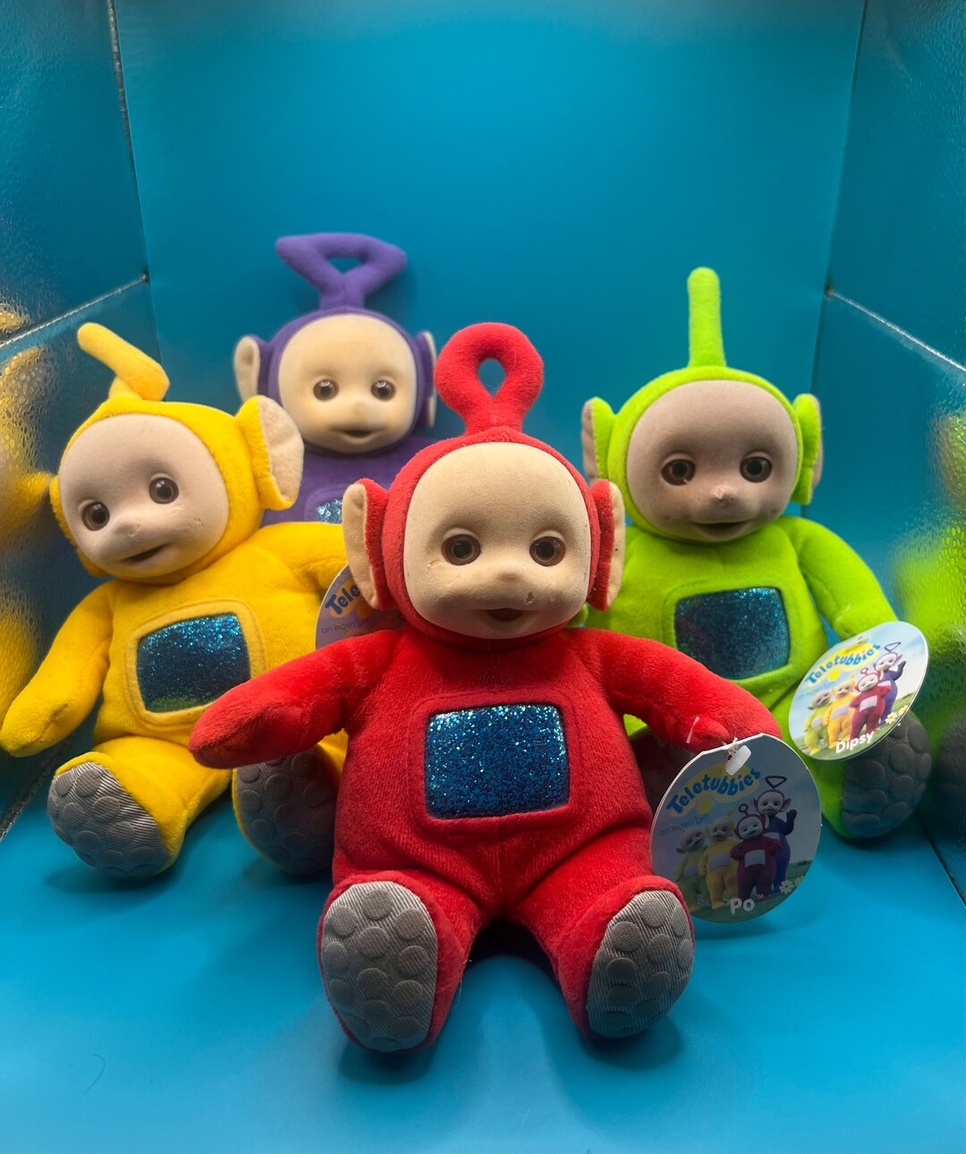 Teletubbies Set of FOUR 7 Po, Tinky Winky, Laa Laa, Dispy Stuffed Plush ...