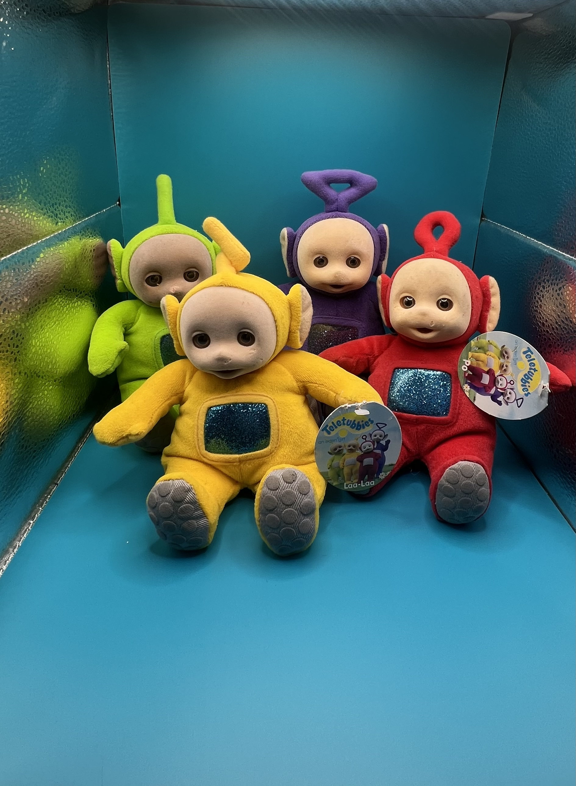 Teletubbies Set of FOUR 7 Po, Tinky Winky, Laa Laa, Dispy Stuffed Plush ...