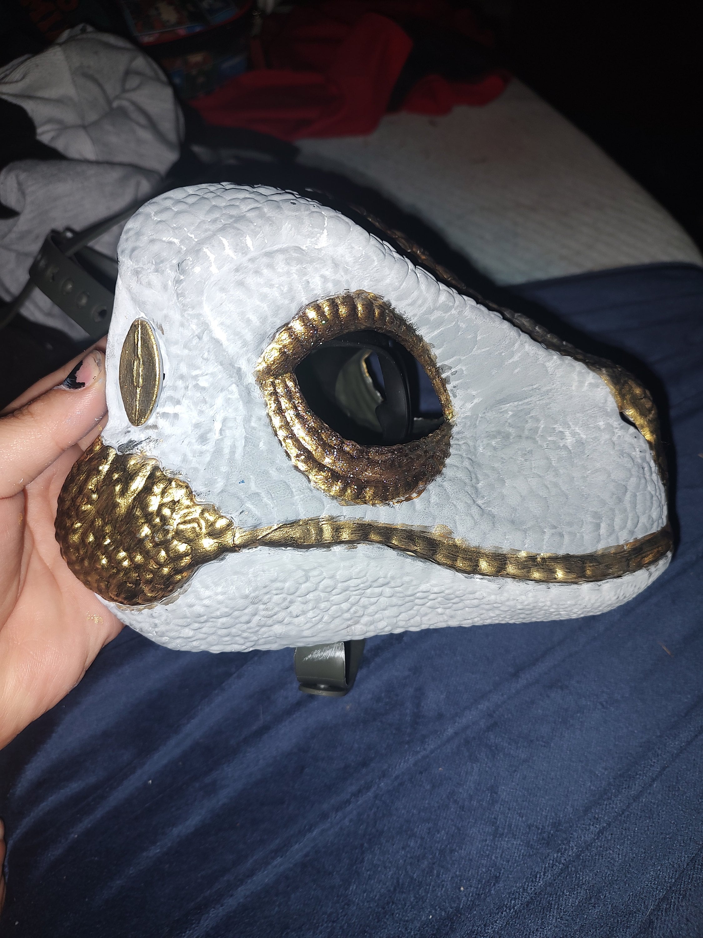 Pre-painted Raptor Dino Mask and Tail - Etsy