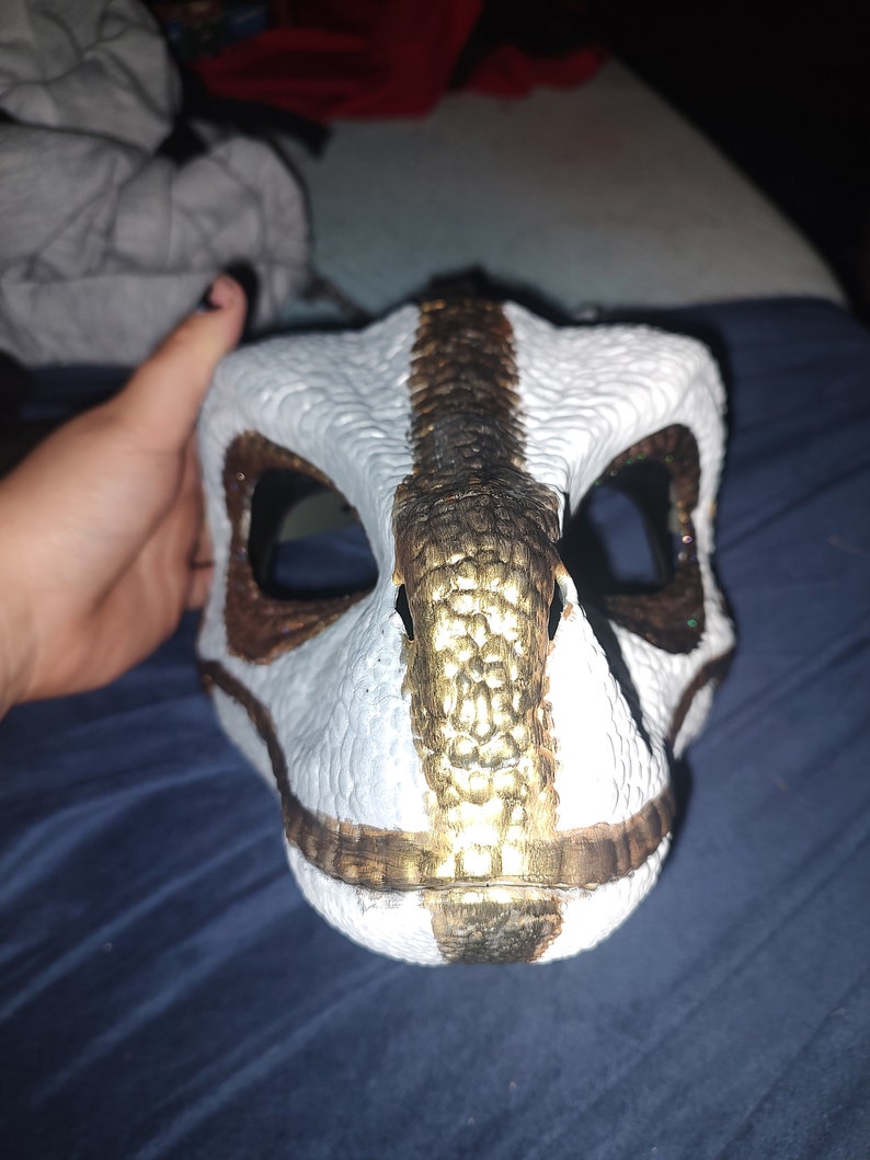 Pre-painted Raptor Dino Mask and Tail - Etsy