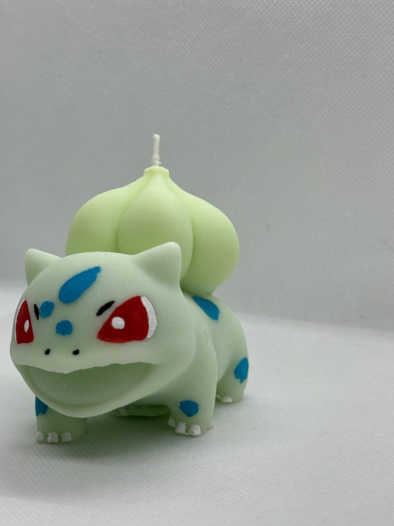 Bulbasaur Candle, Pokemon, Pokemon Candle, Bulbasaur, Handmade - Etsy