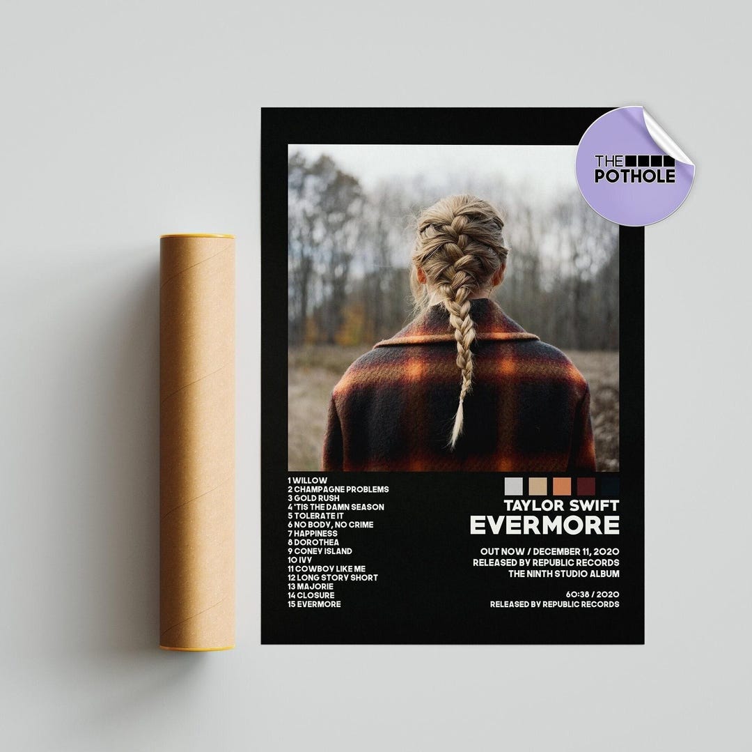 Taylor Swift Posters / Evermore Poster / Album Cover Poster, Poster ...