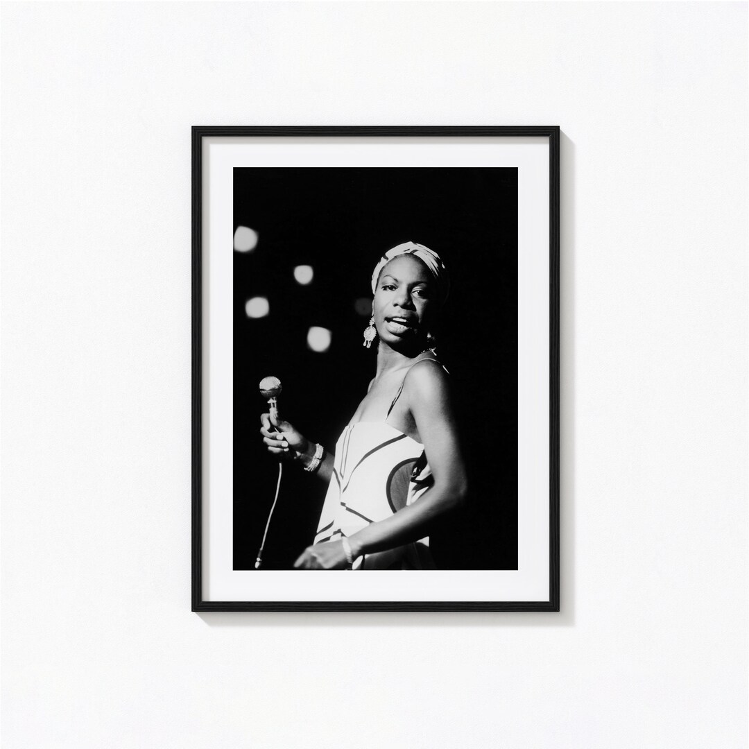 Nina Simone Posters Nina Simone Black And White Wall Art Etsy
