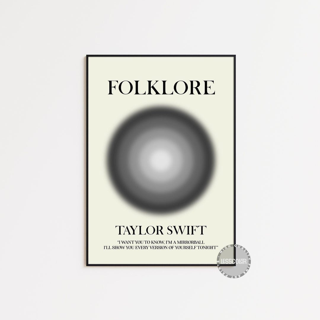 Taylor Swift Posters / Folklore Poster / Album Cover Poster, Gradient ...