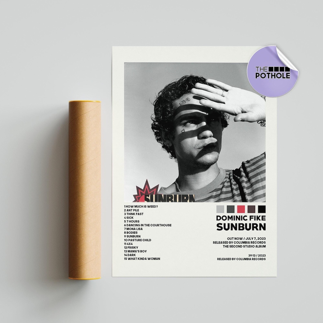 Dominic Fike Posters / Sunburn Poster/ Album Cover Poster / Tracklist ...