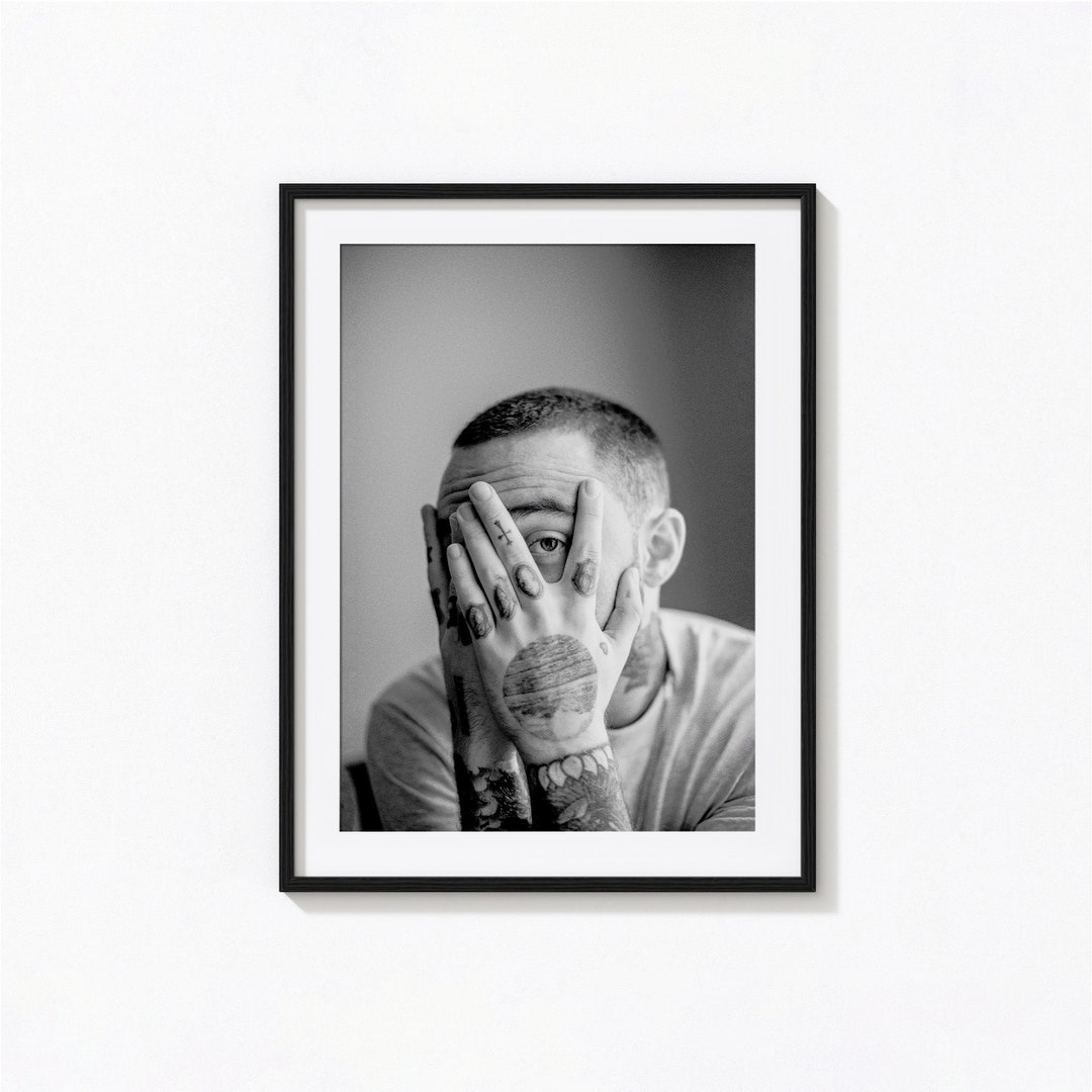Mac Miller Posters / Mac Miller Black and White Wall Art, Album Cover ...