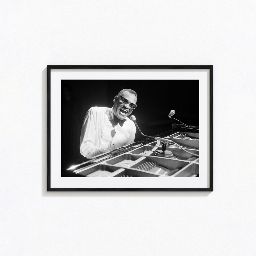 Ray Charles Posters / Ray Charles Black and White Wall Art - Etsy