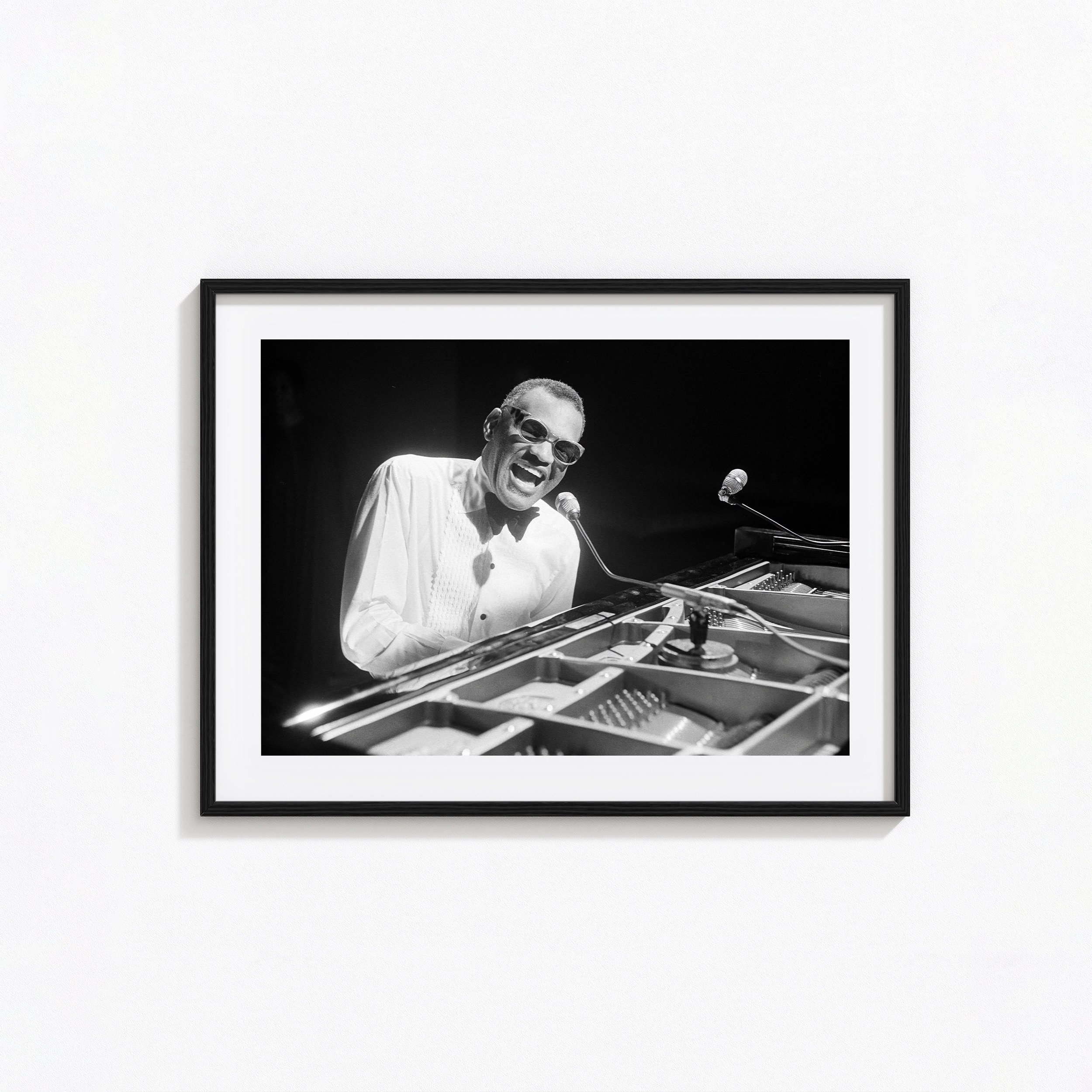 Ray Charles Posters / Ray Charles Black and White Wall Art - Etsy