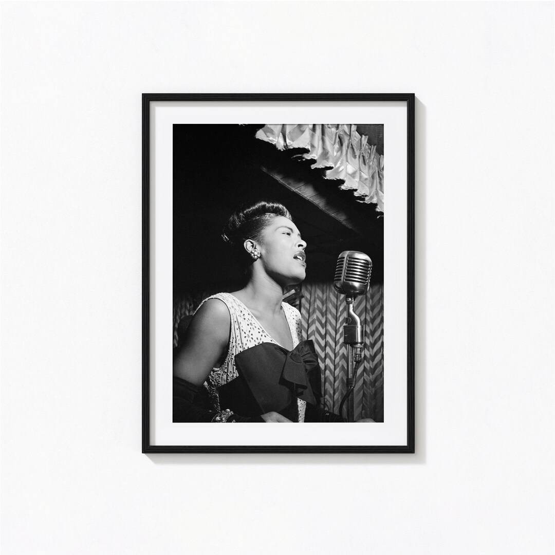 Billie Holiday Posters / Billie Holiday Black and White Wall Art,album ...