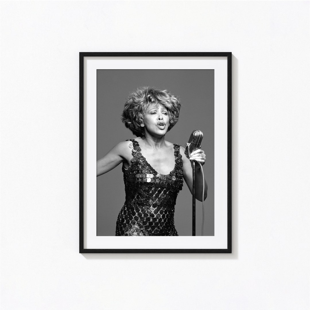 Tina Turner Posters Tina Turner Black And White Wall Etsy