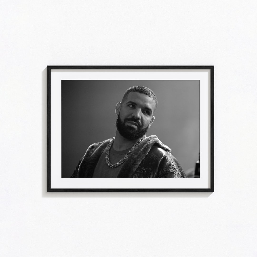 Drake Posters / Drake Black and White Wall Art, Music Poster, Home ...