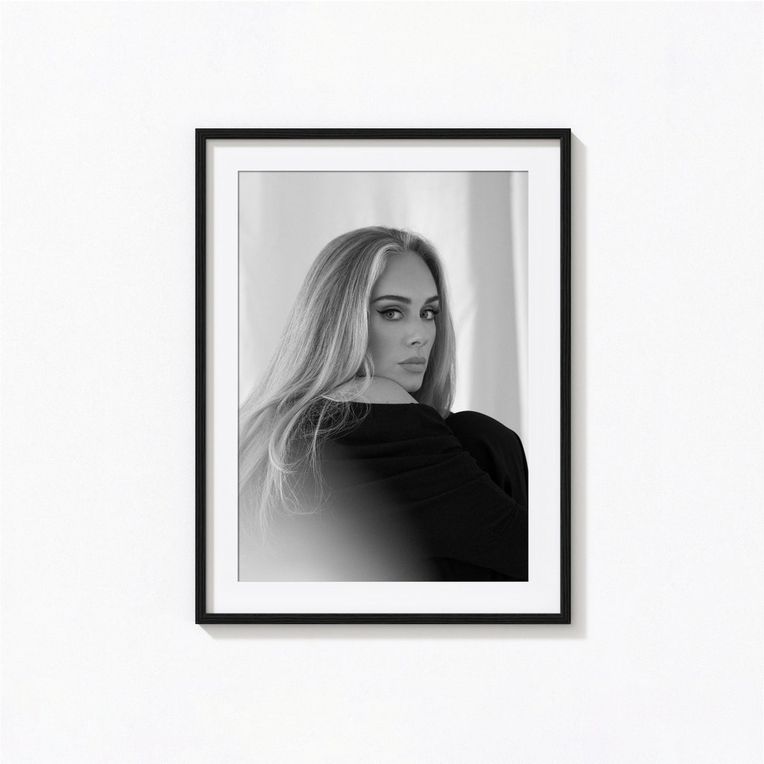 Adele Posters / Adele Black and White Wall Art, Album Cover Poster, Home Decor, Photography ...