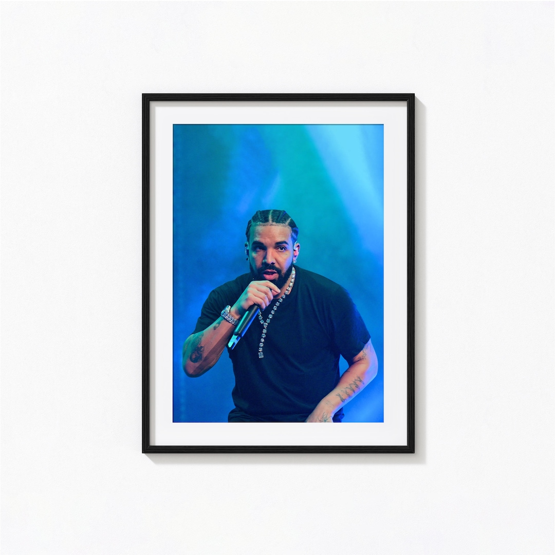 Drake Posters / Drake Black and White Wall Art, Music Poster, Home ...